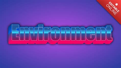 Environment Text Effect Generator