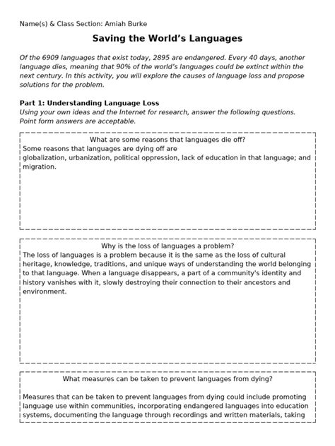 36geographyoflanguageworksheetab Pdf Community Human