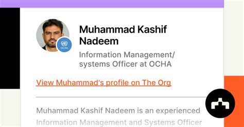 Muhammad Kashif Nadeem Information Managementsystems Officer At Ocha
