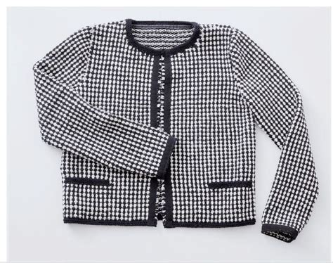 Knitting Instructions For A Classic Straight Jacket With Pockets Straight Cut In Sizes S To Xl
