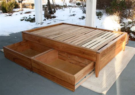 Ndrsn04 Solid Hardwood Platform Bed With 4 Drawers And Etsy
