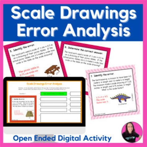 Scale Drawings Error Analysis Activity For 7th Grade Math Printable