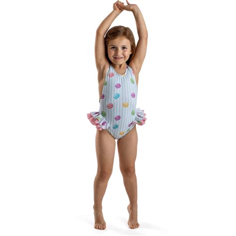 Meia Pata Mahe Macarons Print Swimsuit Pink Bluebells Boutique