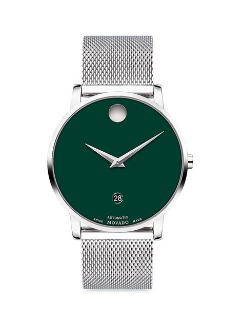 Movado Museum Classic Automatic Stainless Steel Watch Green