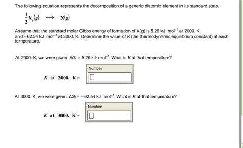 Solved The Following Equation Represents The Decomposition
