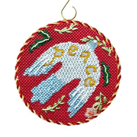 Peace Dove Needlepoint Ornament Kit Poppy Monk Needlepoint