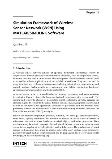 PDF Simulation Framework Of Wireless Sensor Network WSN Using Simulation Framework Of