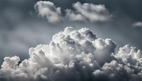 Soft Grey Clouds Premium Ai Generated Image