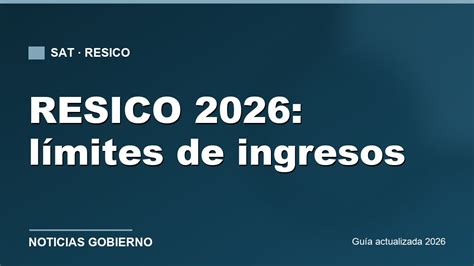 Resico 2026 Límite De Ingresos Y Qué Pasa Si Lo Superas