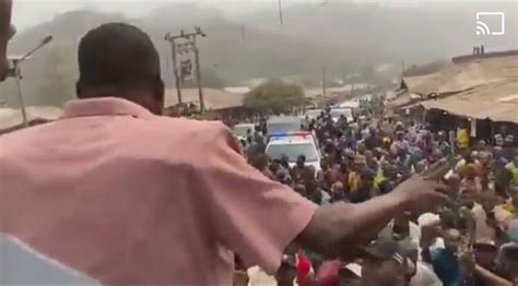 Moment Sunday Igboho Arrives Ibarapa Vanguard News Igboho Arrives Ibarapa