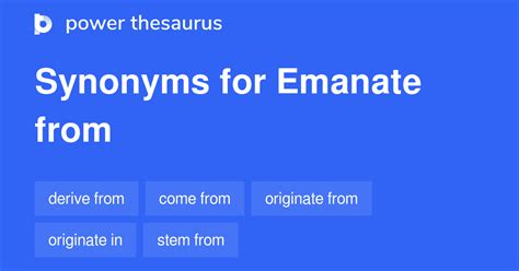 Emanate From Synonyms 155 Words And Phrases For Emanate From