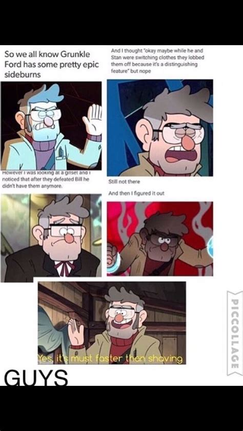 Bill Murdered Fords Sideburns Gravity Falls Funny Gravity Falls Fan
