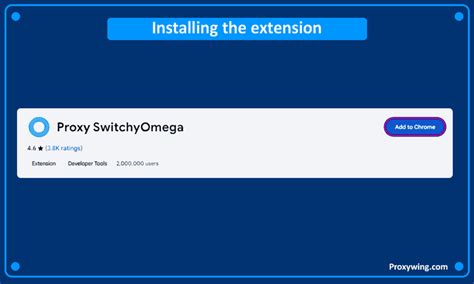 how to configure a proxy in switchyomega extension chrome and edge
