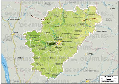 Carte De La Charente Charente Carte Du Département 16 Villes Sites