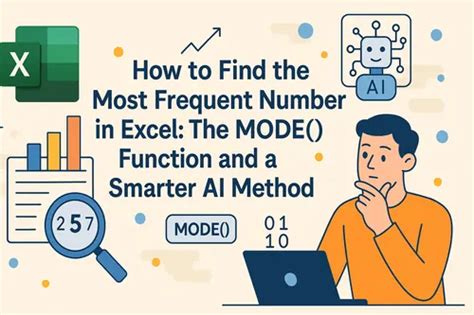 How To Find The Most Frequent Number In Excel The Mode Function And