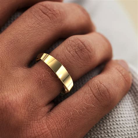 Middle Class Flat Profile ±020 In Mens Gold Wedding Ring Wh2222m14b