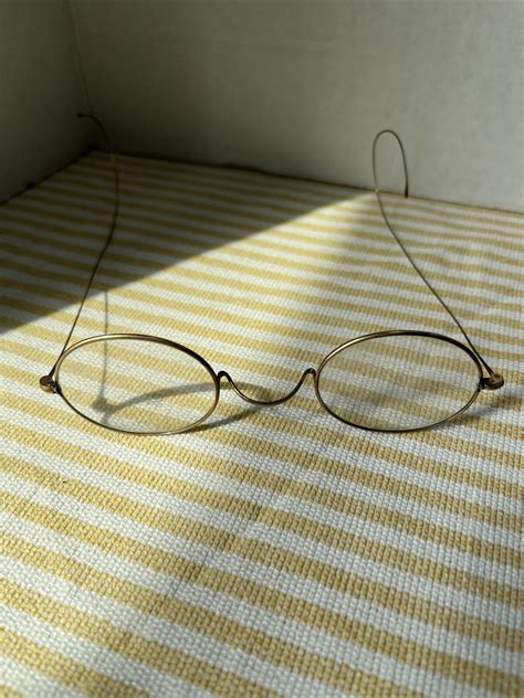 Rare Antique Victorian Era Eyeglass Case With Oval Wi Gem