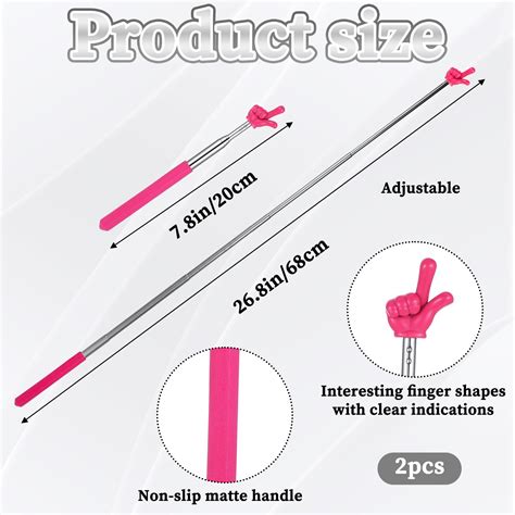 Telescopic Teachers Pointer 2 Pcs Extendable Hand Pointer Stick Mini Classroom