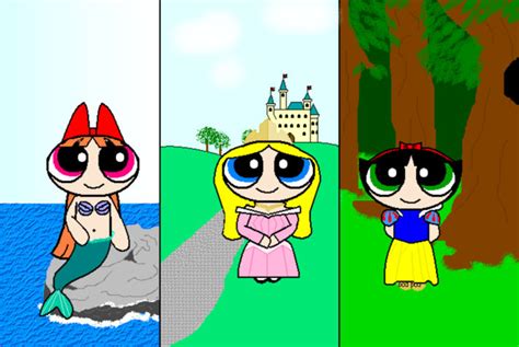 The Powerpuff Girls As Disney Princesses By Alitta2 On Deviantart