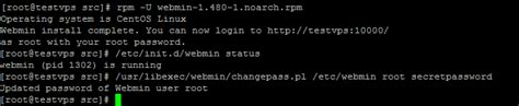 установка webmin centos redhat fedora linux