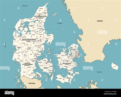 Denmark Map Including Territories