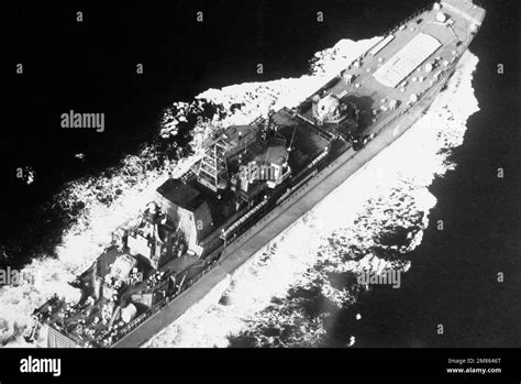An Elevated Starboard Quarter View Of A Soviet Ropucha Class Tank