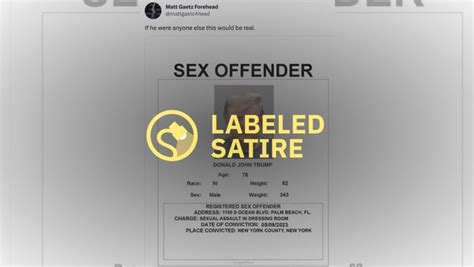 Is This A Real Poster Identifying Trump As Registered Sex Offender