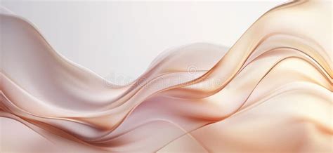 Abstract Flowing Waves In Soft Pastel Colors Creating A Serene And