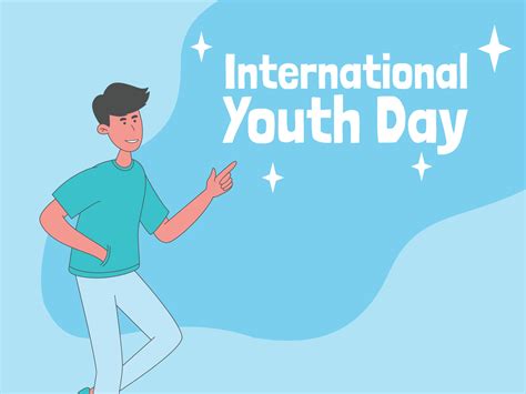 Día Internacional De La Juventud Banner De Fondo De Ilustración De
