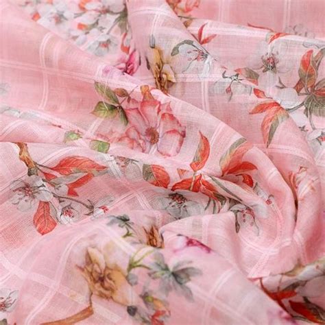 Classy Floral And Leaf Linen Printed Fabrics At ₹ 33900 Surat Id