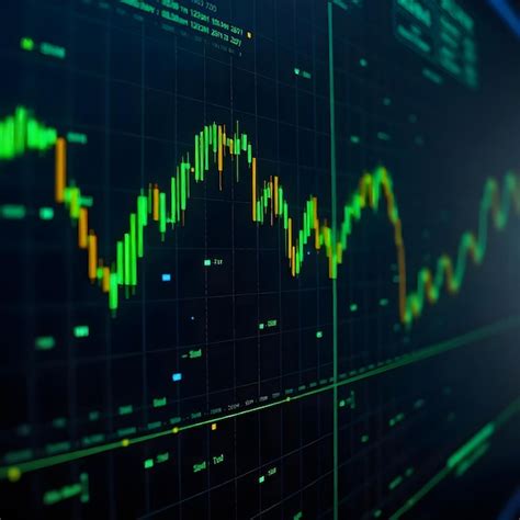 Futuristic Financial Chart High Tech Trading Visualization With Glowing