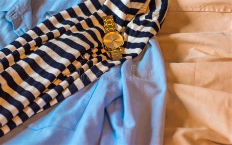 Classy Clothes Texture Of Elegant Wardrobe Old Money Style Stock