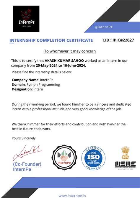 Akash Sahoo On Linkedin Pythonprogramming Coding Internpe Internship