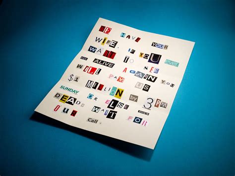 Color Ransom Note Font Photographs Ransom Note Letters Cut Out And