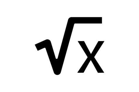 Square Root Of X Glyph Icon