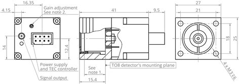 Small Size For Te Cooled Detectors Transimpedance Sip To8 Amplifier