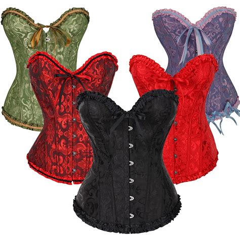 Women Sexy Lace Up Overbust Corset Top Corsets And Bustiers Korse
