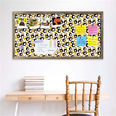 Gold And Black Drawing Bulletin Board Notice Pin Board Soft Board