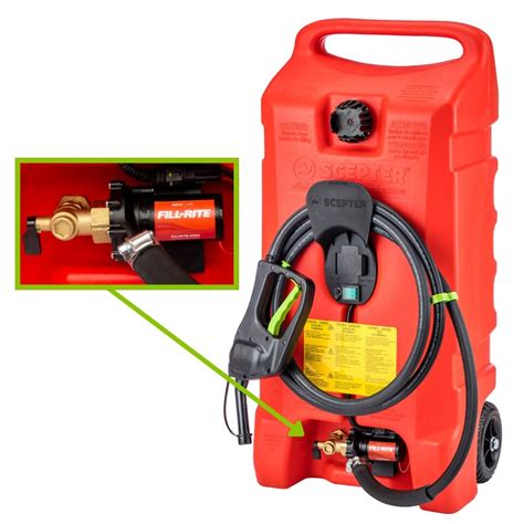 Flo N Go Duramax Scepter 14 Gal Powered Gas Caddy With 6 Gpm Fill