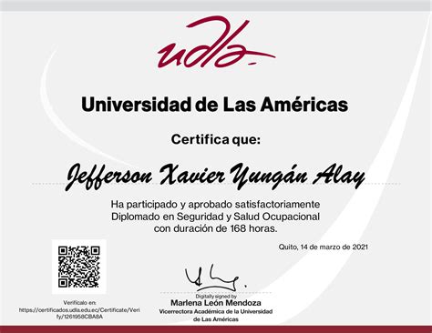 Certificado Udla