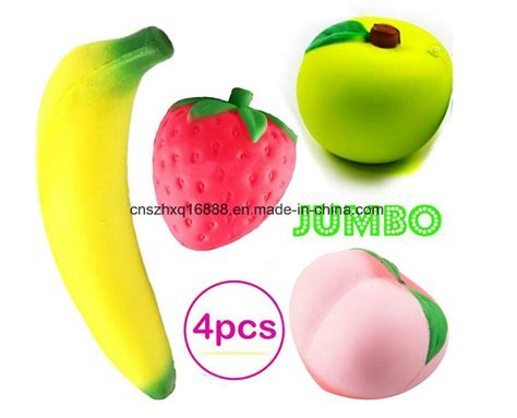 Squishies Slow Rising Jumbo Fruit Prime 4 Pack Kawaii Squishy Toys