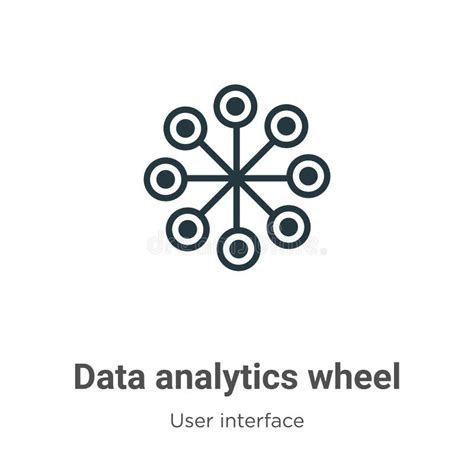 Data Analytics Wheel Vector Icon On White Background Flat Vector Data Analytics Wheel Icon