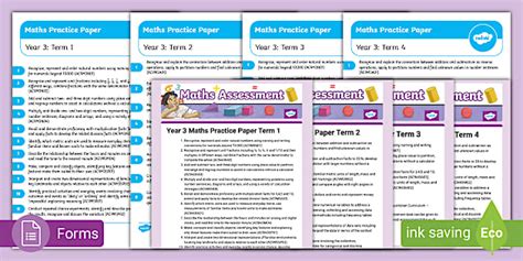 Year 3 Maths Practice Papers Pack