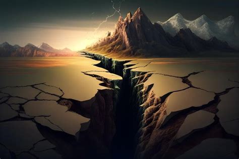 Premium Photo Tectonic Plate Shift And Tectonic Fault Concept Ai Generated