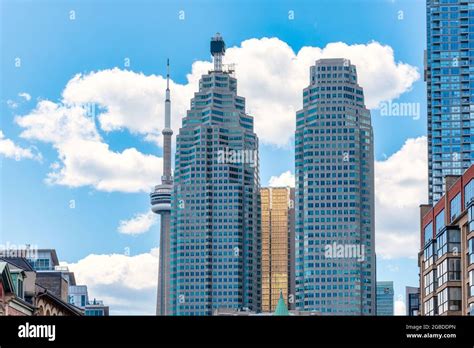 Urban Skyline Of The Downtown And Financial Districts In Toronto Canada The Image Shows The Cn