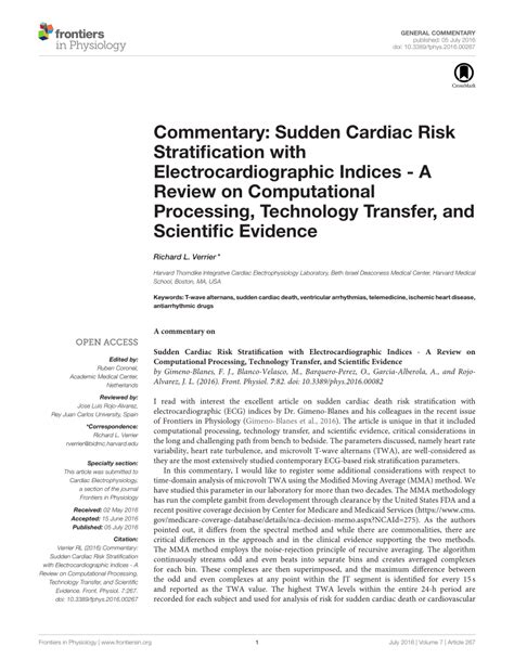 Pdf Commentary Sudden Cardiac Risk Stratification With