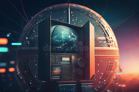 Concept Art Of Telecommunications Generative Ai Stock Illustration Illustration Of Night