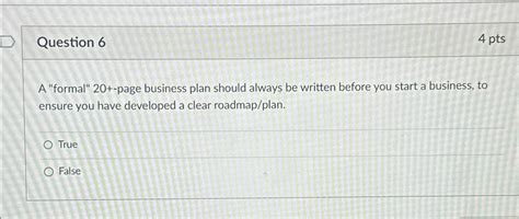 Solved Question 64 ﻿ptsa Formal 20 Page Business Plan