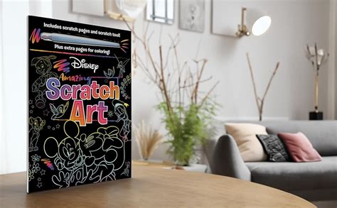 Disney Amazing Scratch Art With Scratch Tool And Coloring Pages Igloobooks 9781837717545