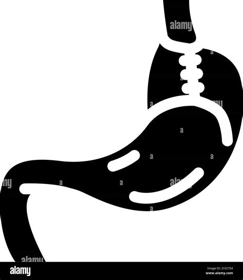 Fundoplication Surgery Glyph Icon Vector Illustration Stock Vector